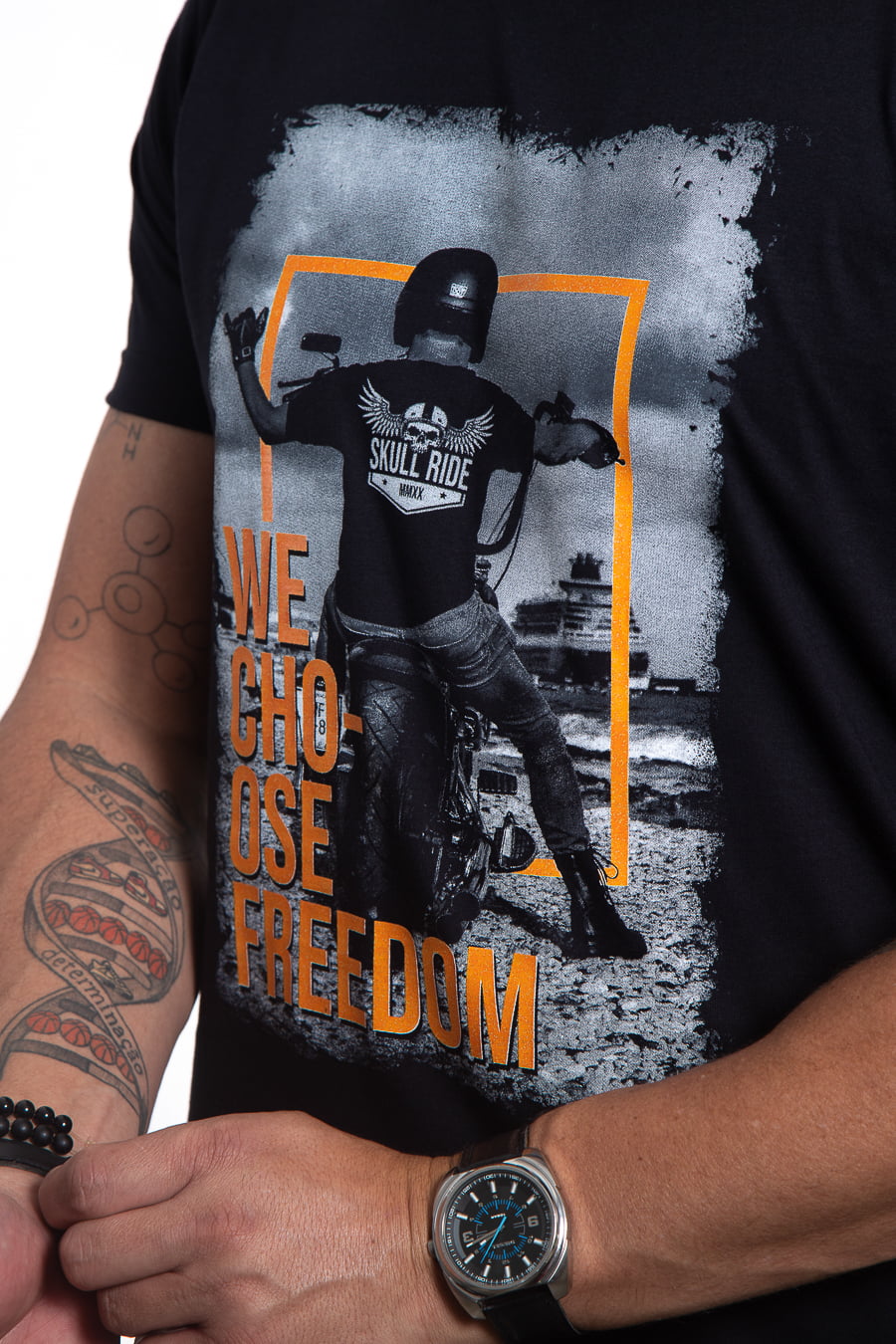 camiseta we choose freedom - Skull Ride